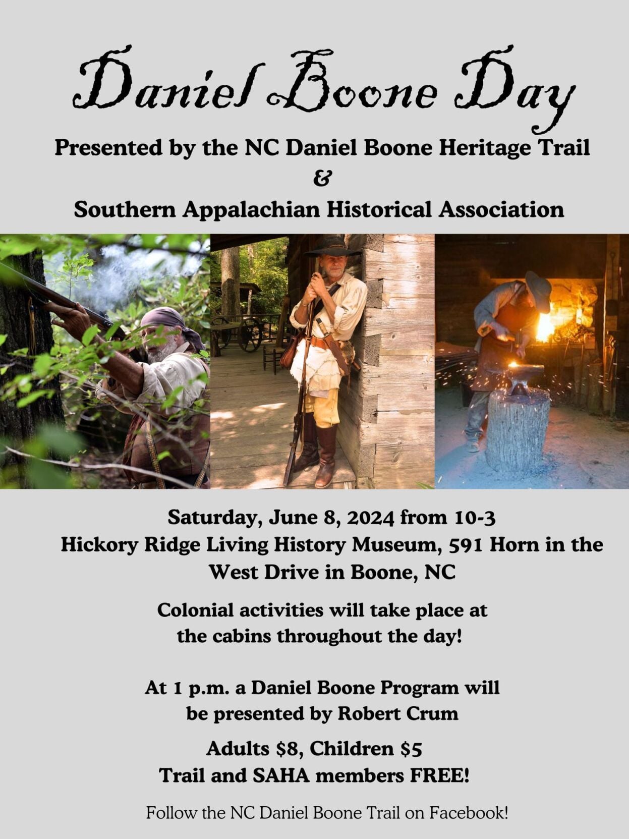 Daniel Boone Day being held at Hickory Ridge Museum on June 8 ...
