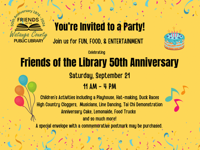 Friends of the Watauga County Library to host 50th anniversary ...