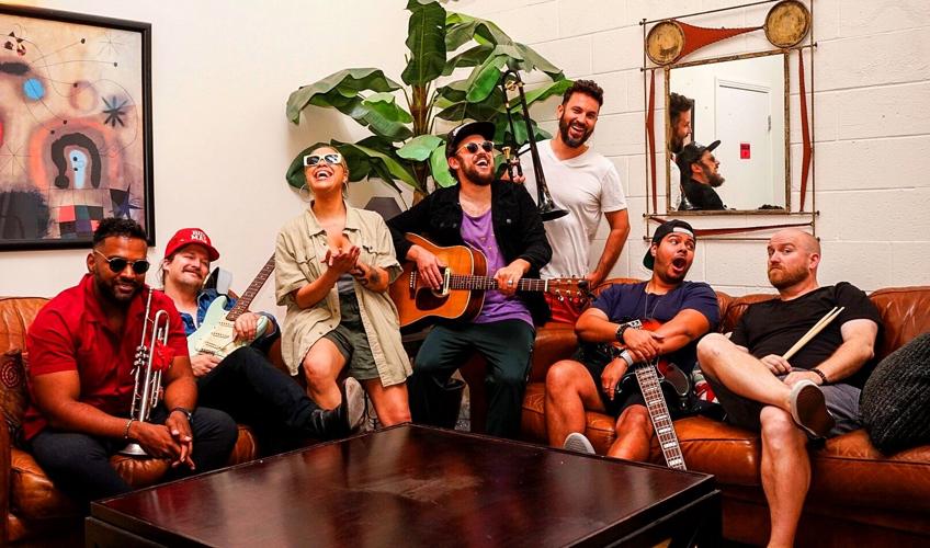 Los Angeles-based, horn-driven roots band Dustbowl Revival performs at ...
