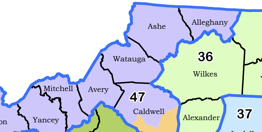 Portions of Watauga County split under new district maps, 2022 ...