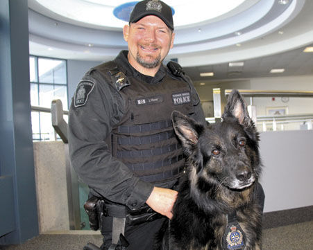 Police dog Riggs calls it a day