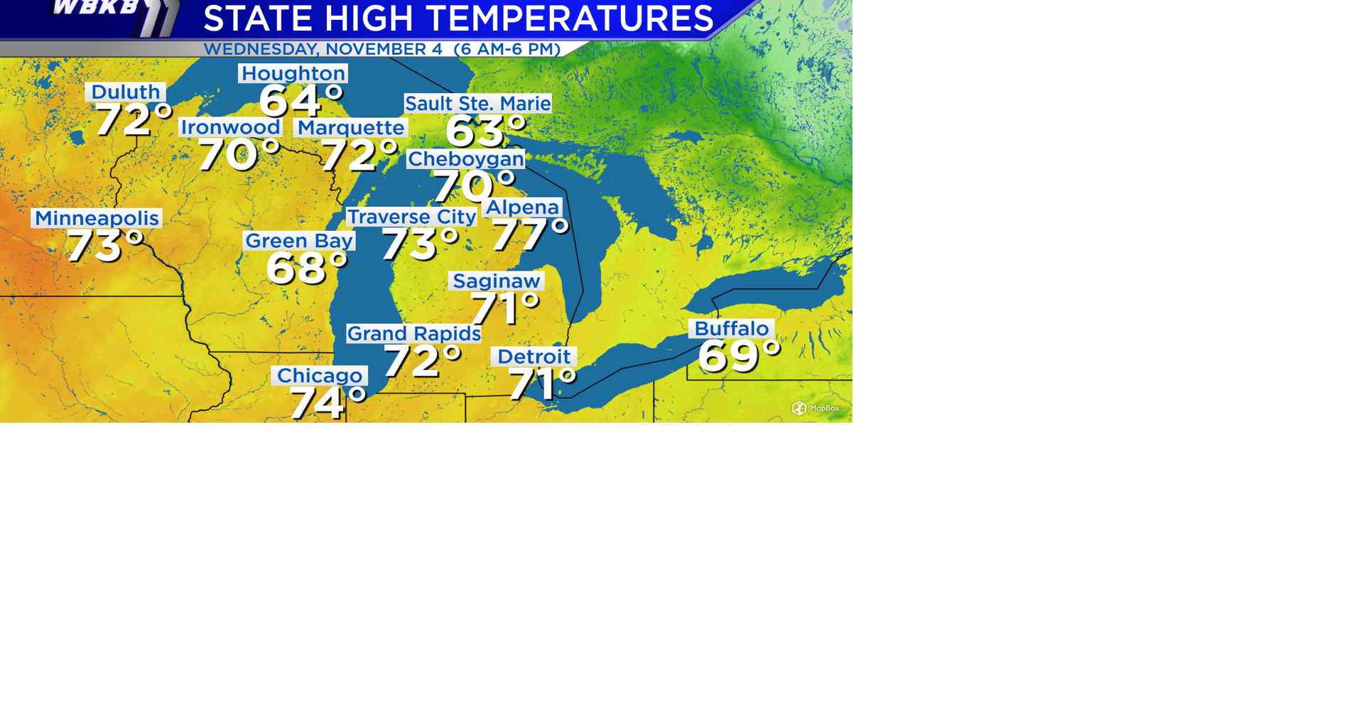 Temperatures remain above normal through the weekend | Weather | wbkb11.com