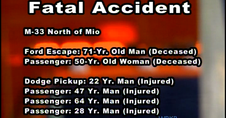 Fatal Crash Kills 2 and Sends 4 to the Hospital in Mio | Local News ...