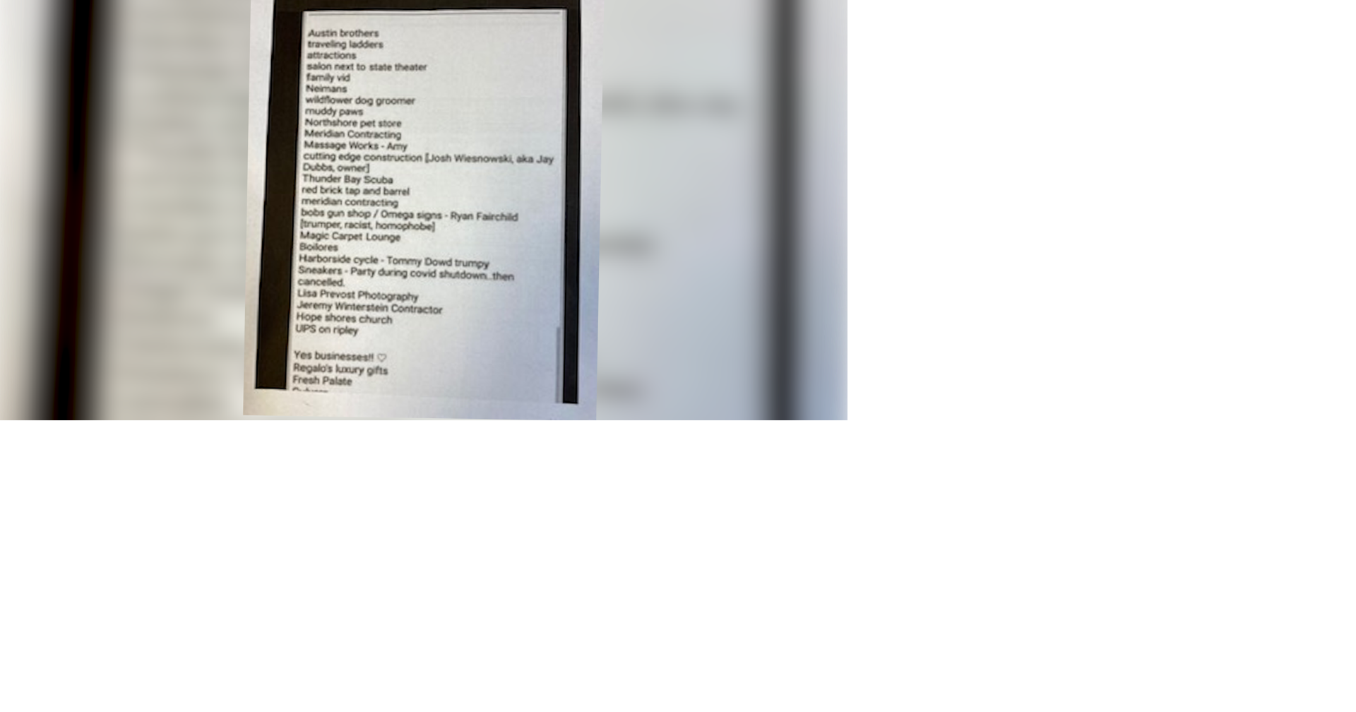 Boycott list of businesses circulating locally | Local News | wbkb11.com
