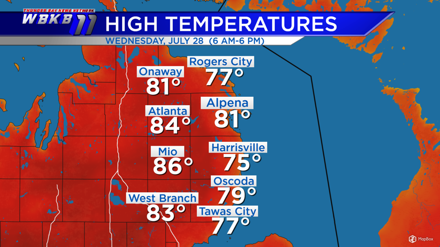 Risk of thunderstorms overnight, then cooler temperatures to follow ...