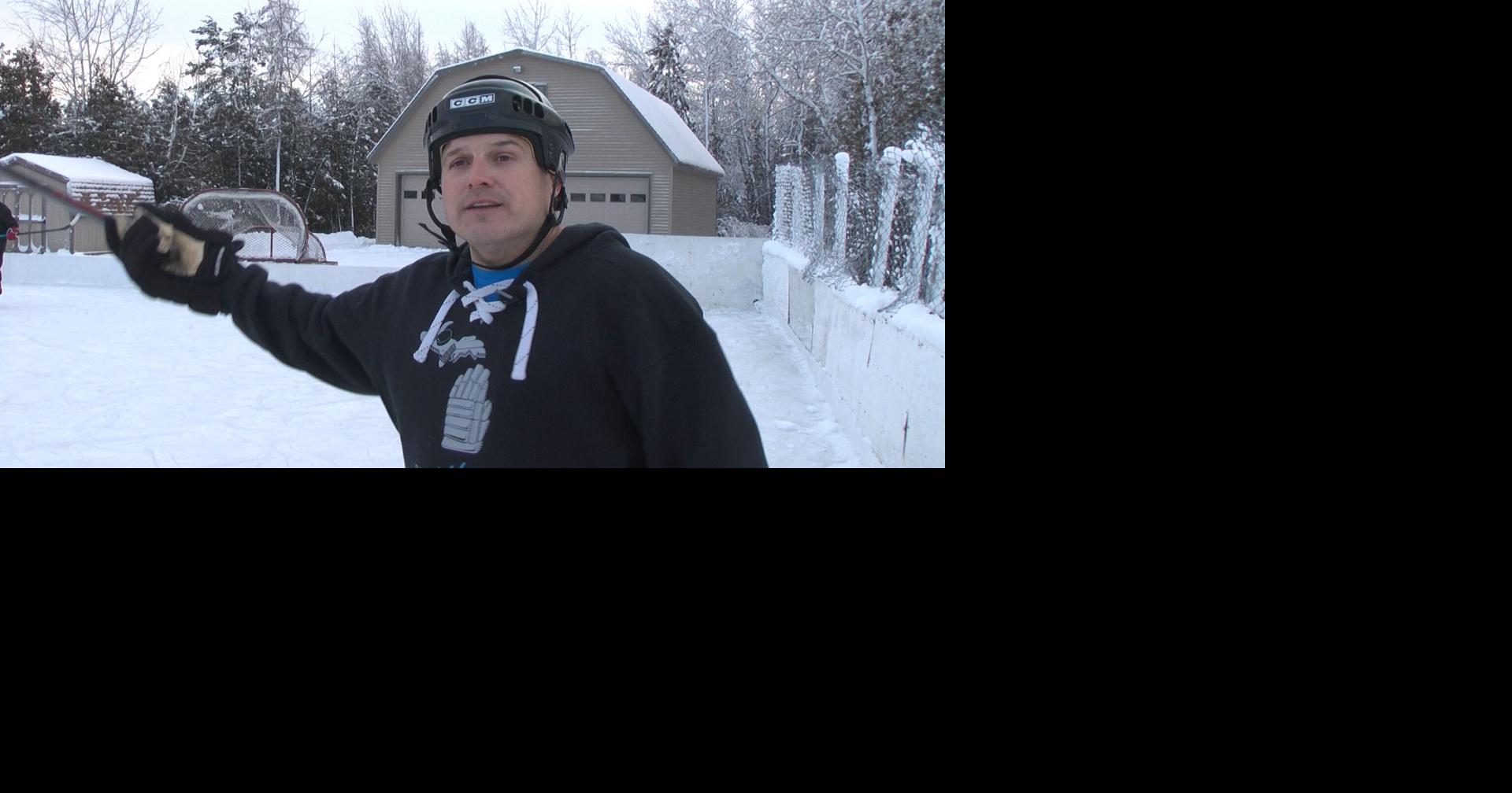Alpena father builds backyard hockey rink | Holidays | wbkb11.com