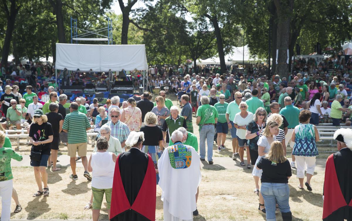 Words of hope: Hundreds gather for Sunday Mass at Irish Fest