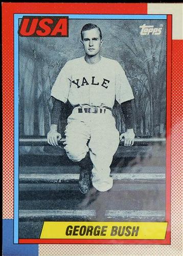 Two versions of H.W. Bush baseball cards confirmed