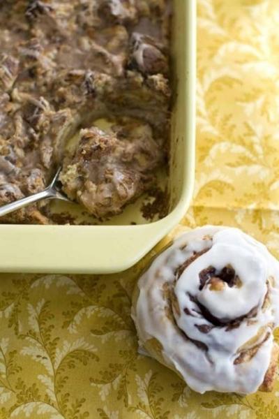 Make delicious, simple cinnamon bun bread pudding