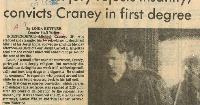 Courier Archives: Michael Craney homicide trial