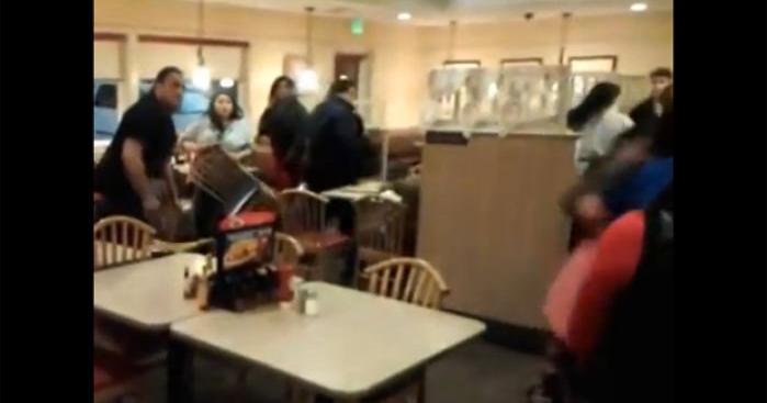 Fight at Waterloo IHOP posted on YouTube