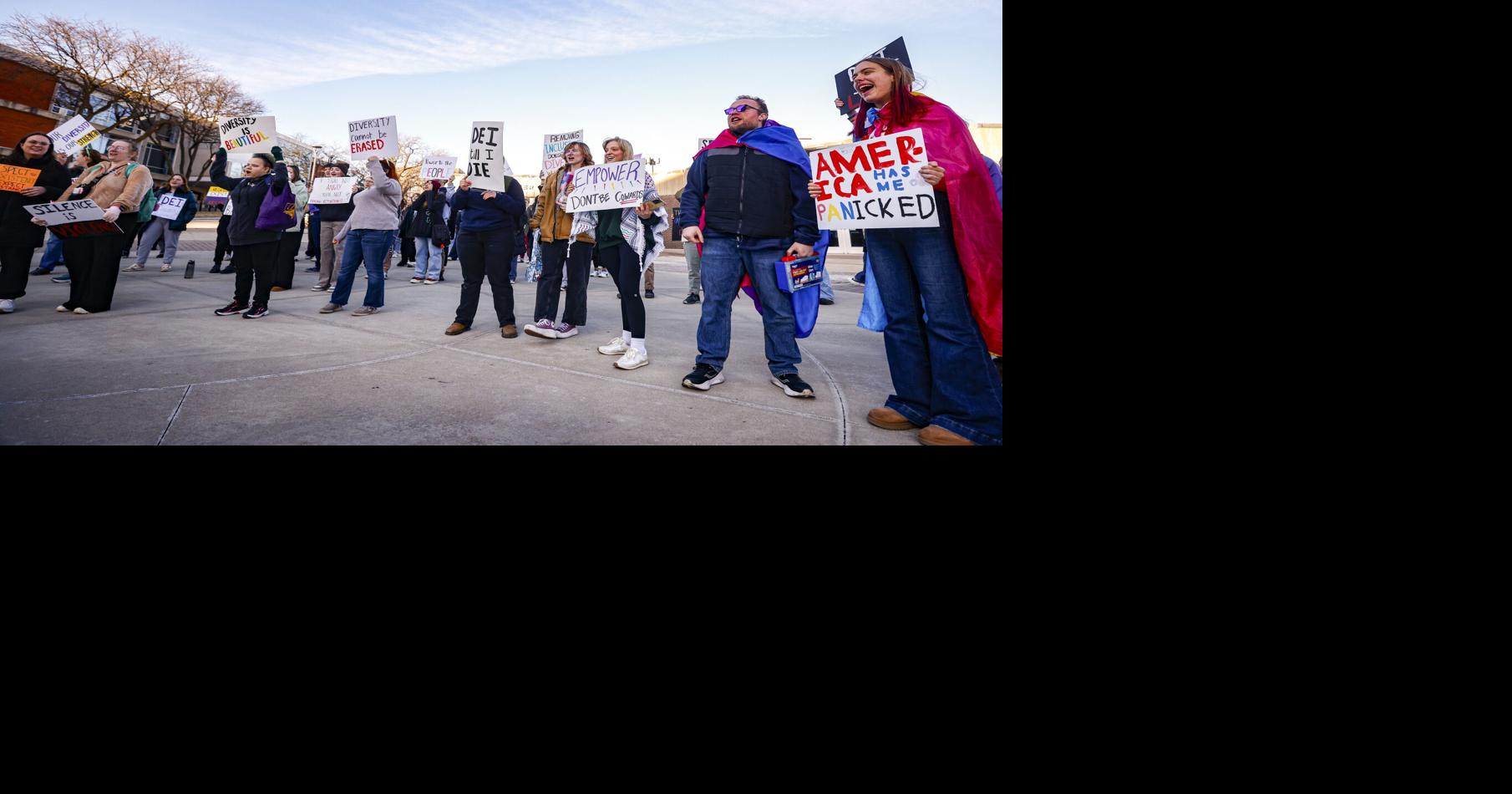 Photos: University of Northern Iowa students rally in support of DEI ...