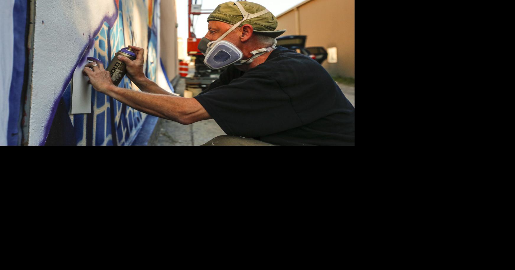 Bret Miller's larger-than-life mural honors late artist, arts advocate ...