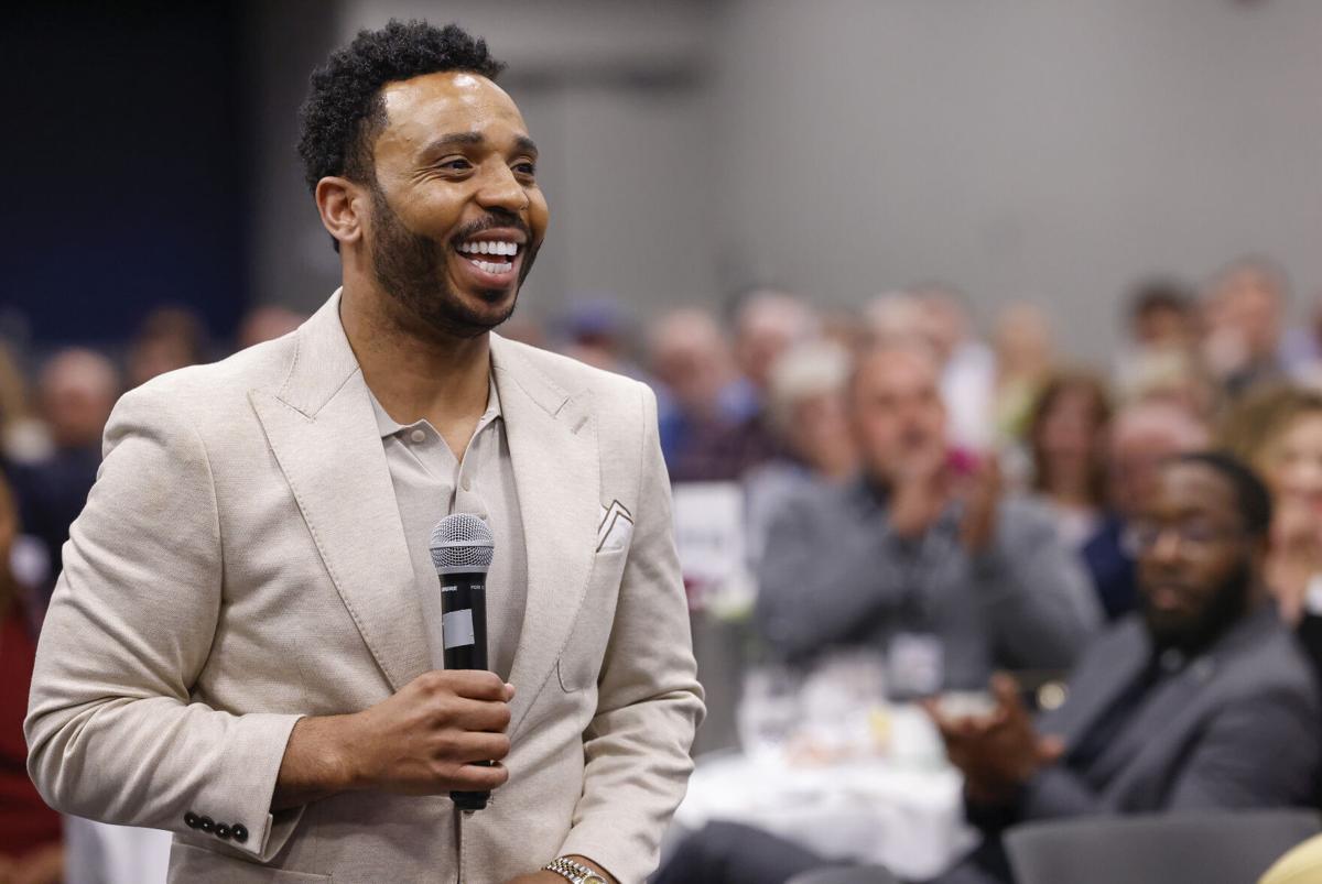 Former NFL player brings message of positivity to district