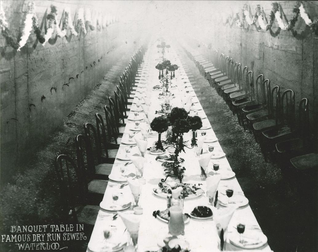 Famous 1903 Dry Run Sewer Banquet reimagined as Grout event