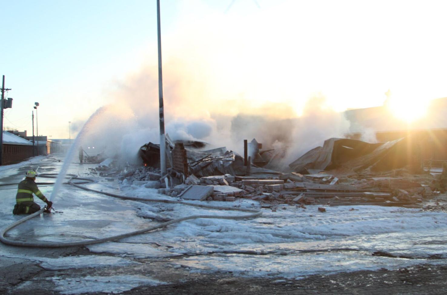 Fire destroys National Cattle Congress Barn 4 in Waterloo