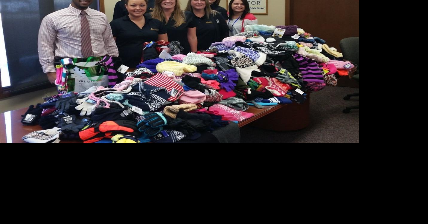 Realtors group holds hat and mitten drive