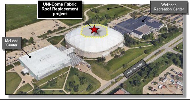 Part of UNI-Dome roof to be replaced