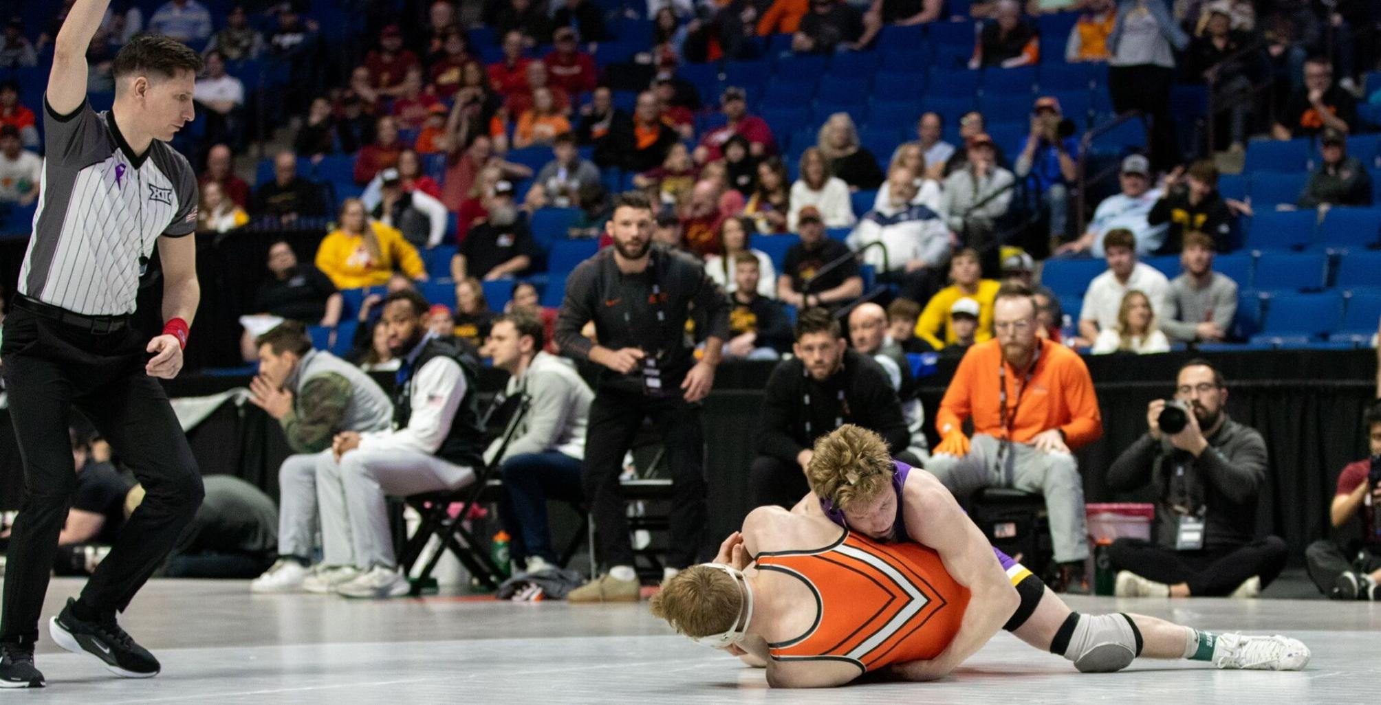 Happel, Keckeisen, Voelker win Big 12 titles, UNI second