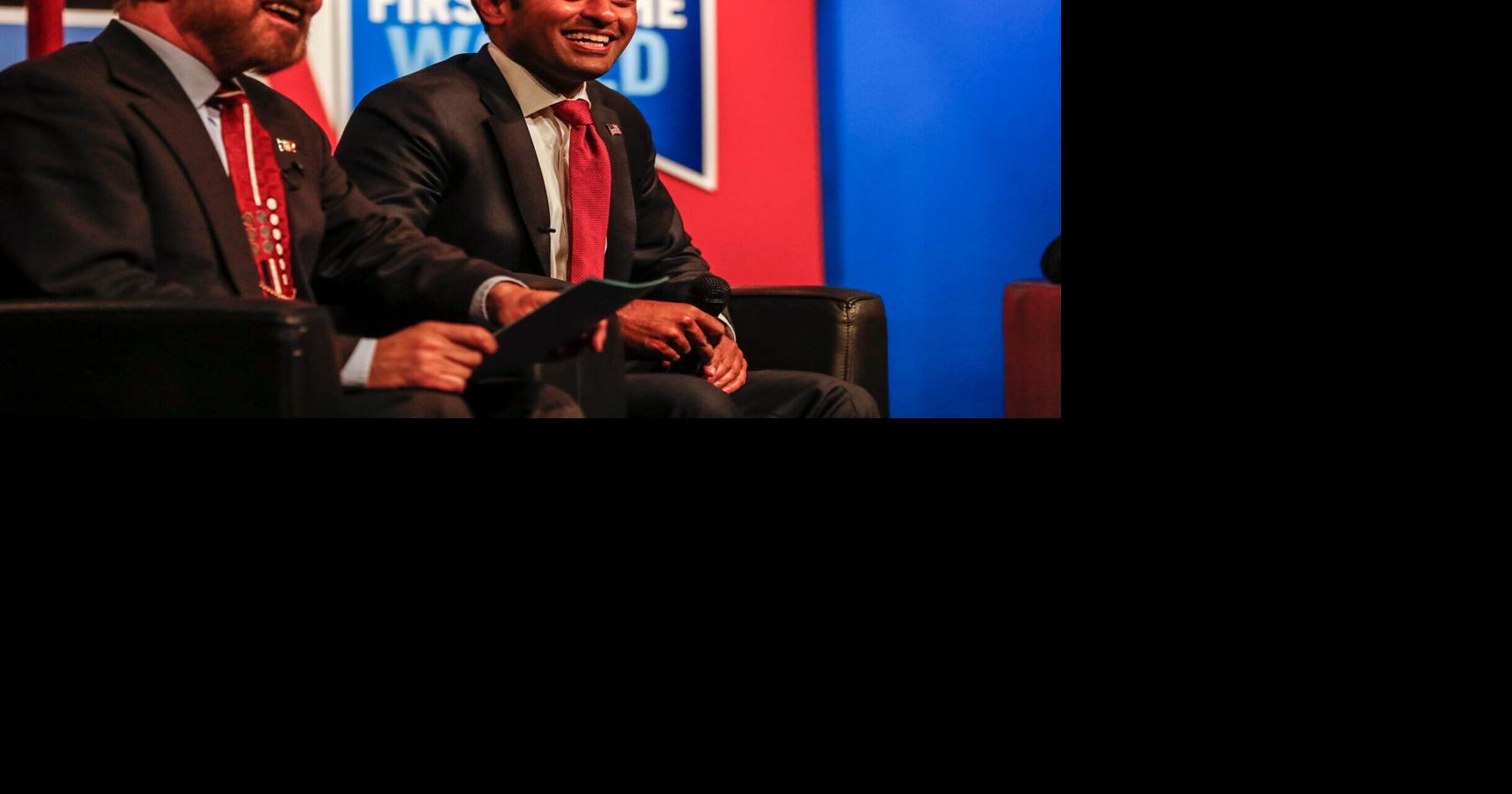 Republican presidential hopeful Vivek Ramaswamy visits Cedar Falls