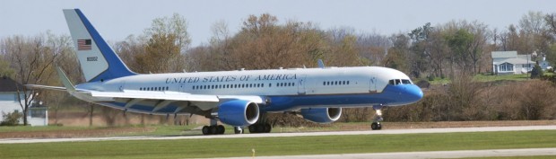 First crowds line up at airport for glimpse of first lady