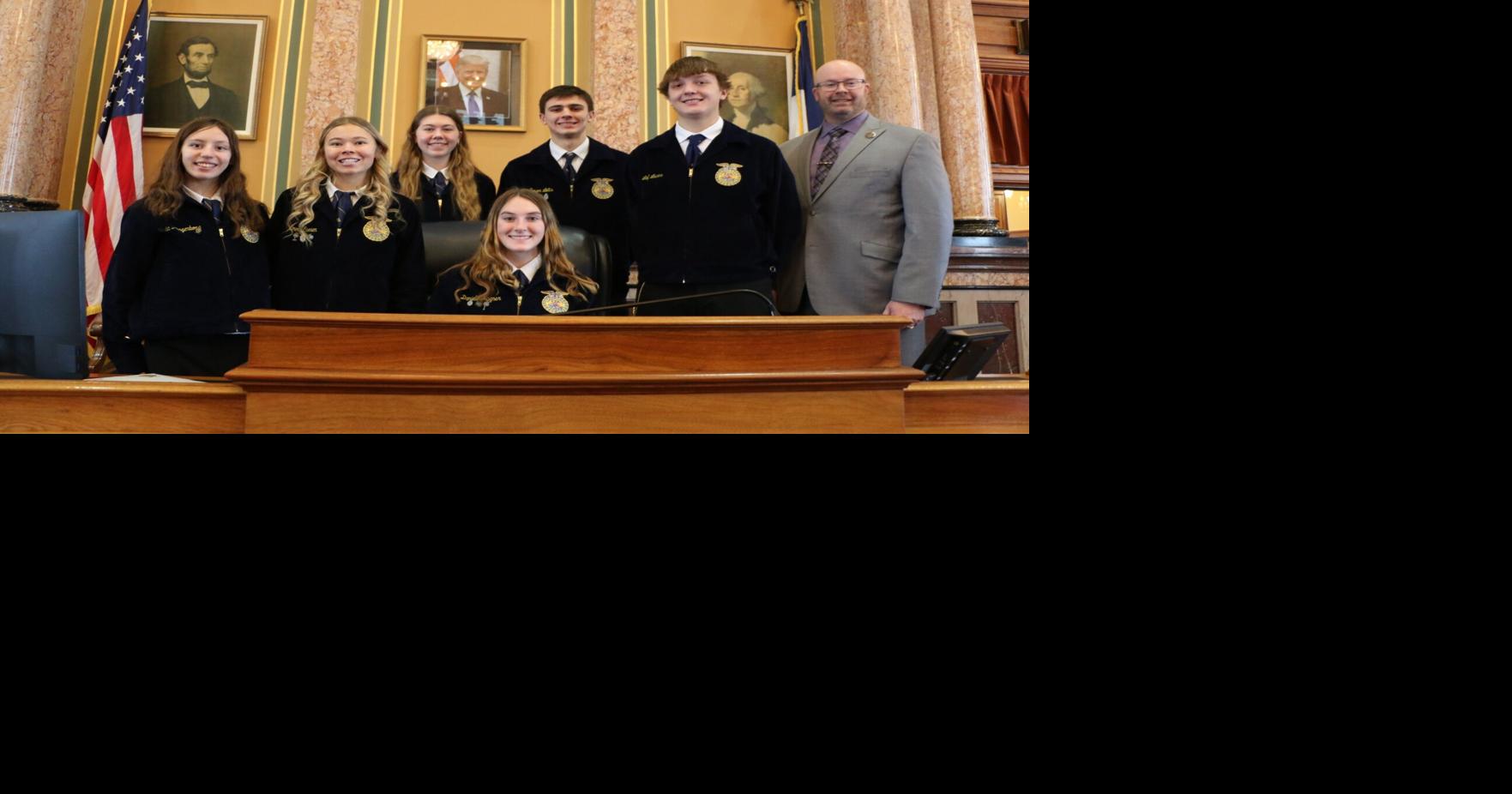 State Rep. Josh Meggers welcomes FFA chapters to Statehouse