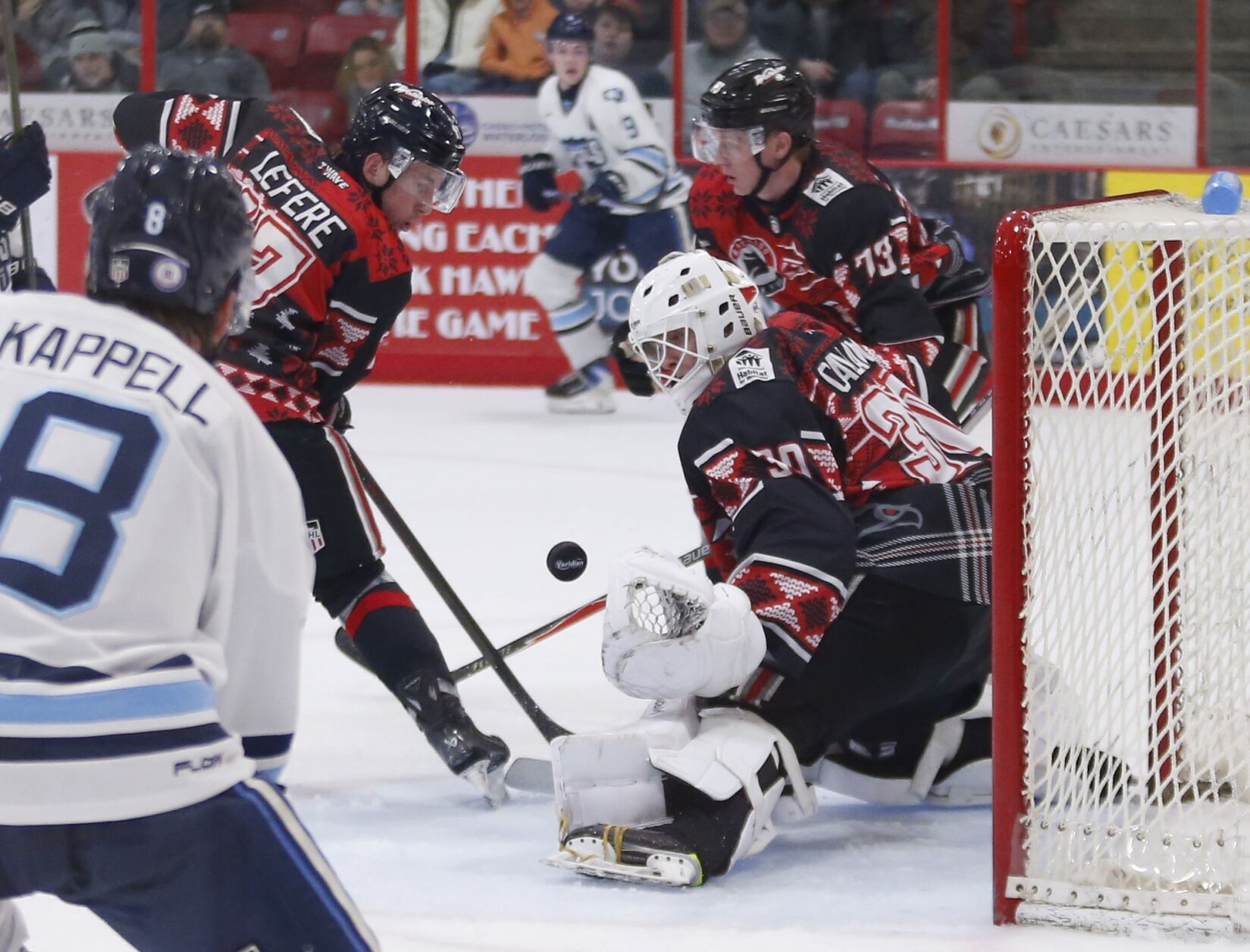 Dane Callaway makes 29 saves in Black Hawks' victory