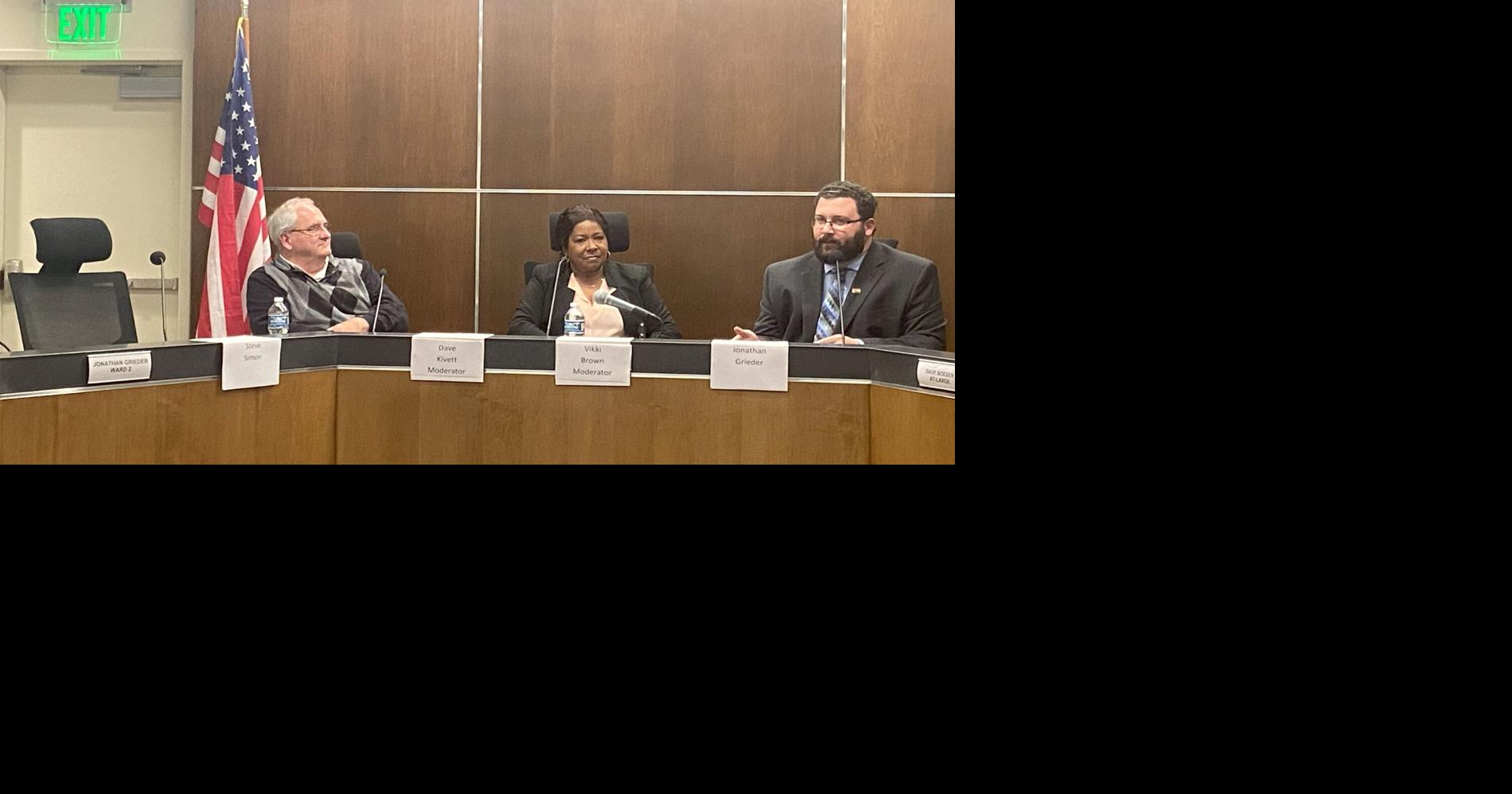 Forum is one-sided but council candidates clash afterwards