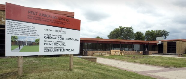 Construction means changes at Cedar Falls' Peet Junior High