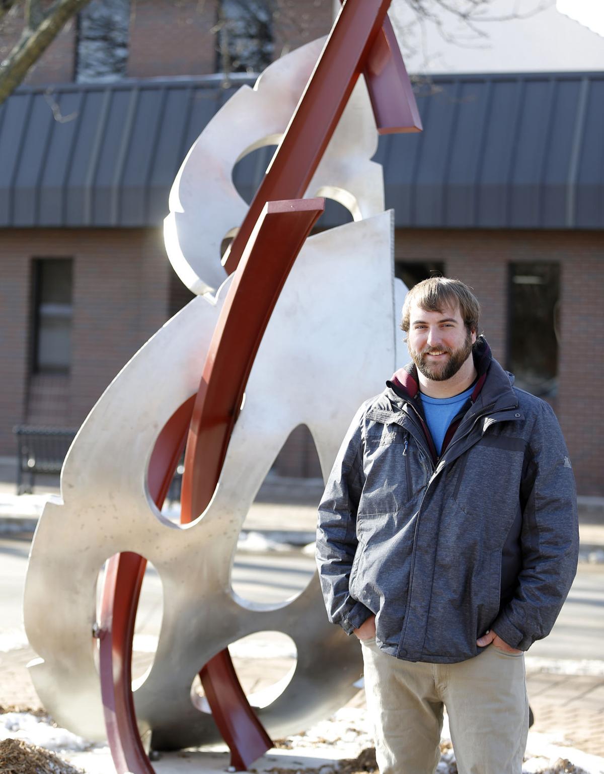 New sculpture installed on Cedar Falls Parkade | Local News ...