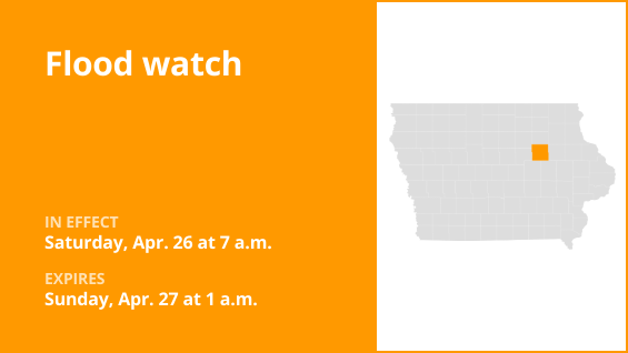 Update: Flood watch issued for Waterloo-Cedar Falls for Saturday and Sunday