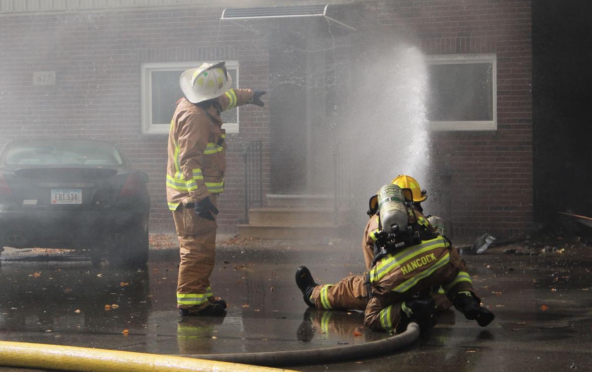 Fire guts apartment building in Dike