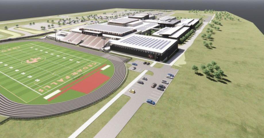 Architectural drawings of the planned new Cedar Falls High School