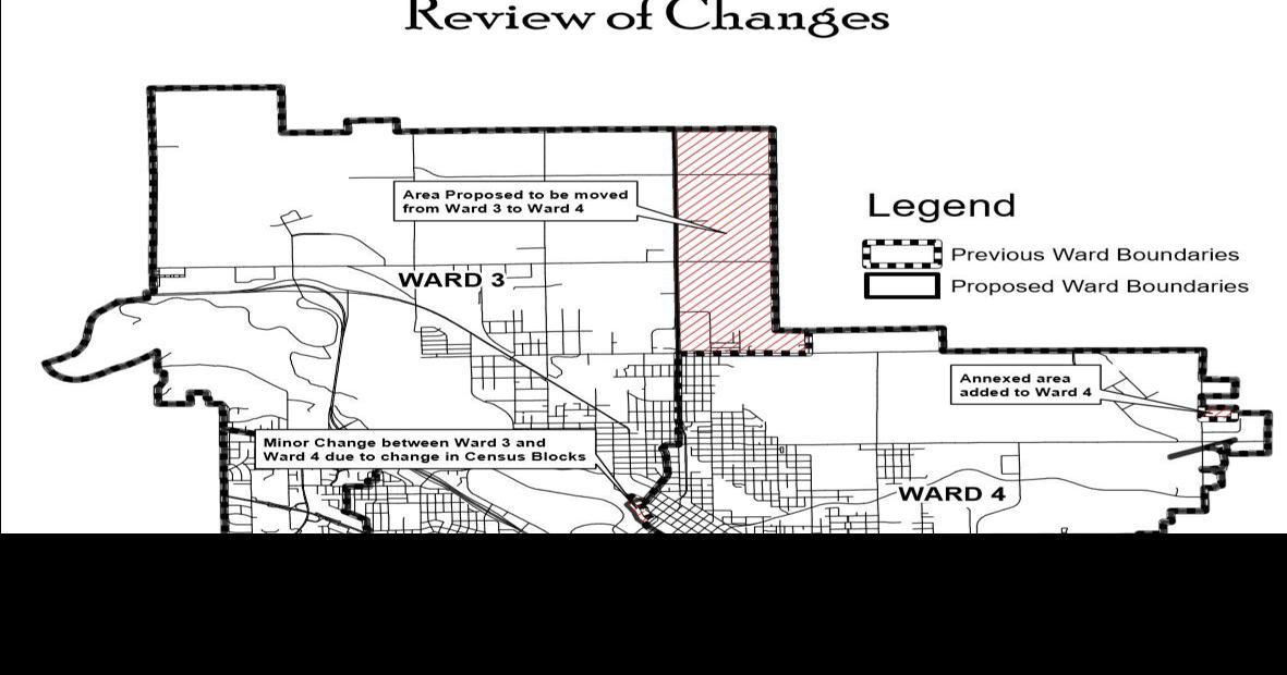 Screenshot of partial proposed redistricting map of Waterloo, 2021