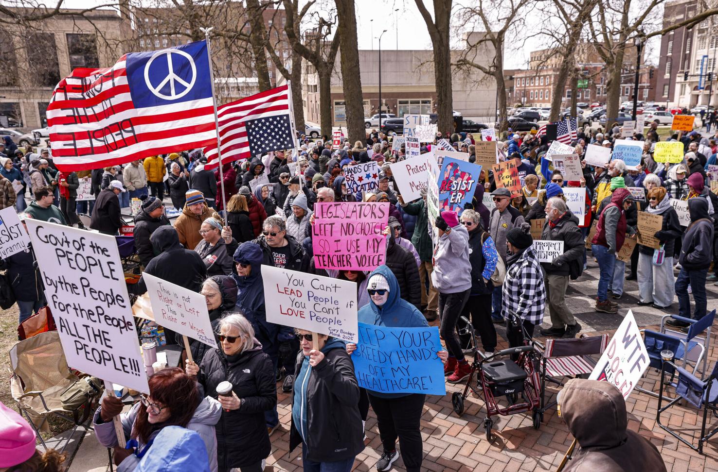 Photos: Hands Off! protest at Lincoln Park Waterloo, April 5