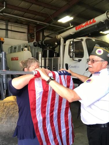 Evansdale takes over flag display from AMVETS post