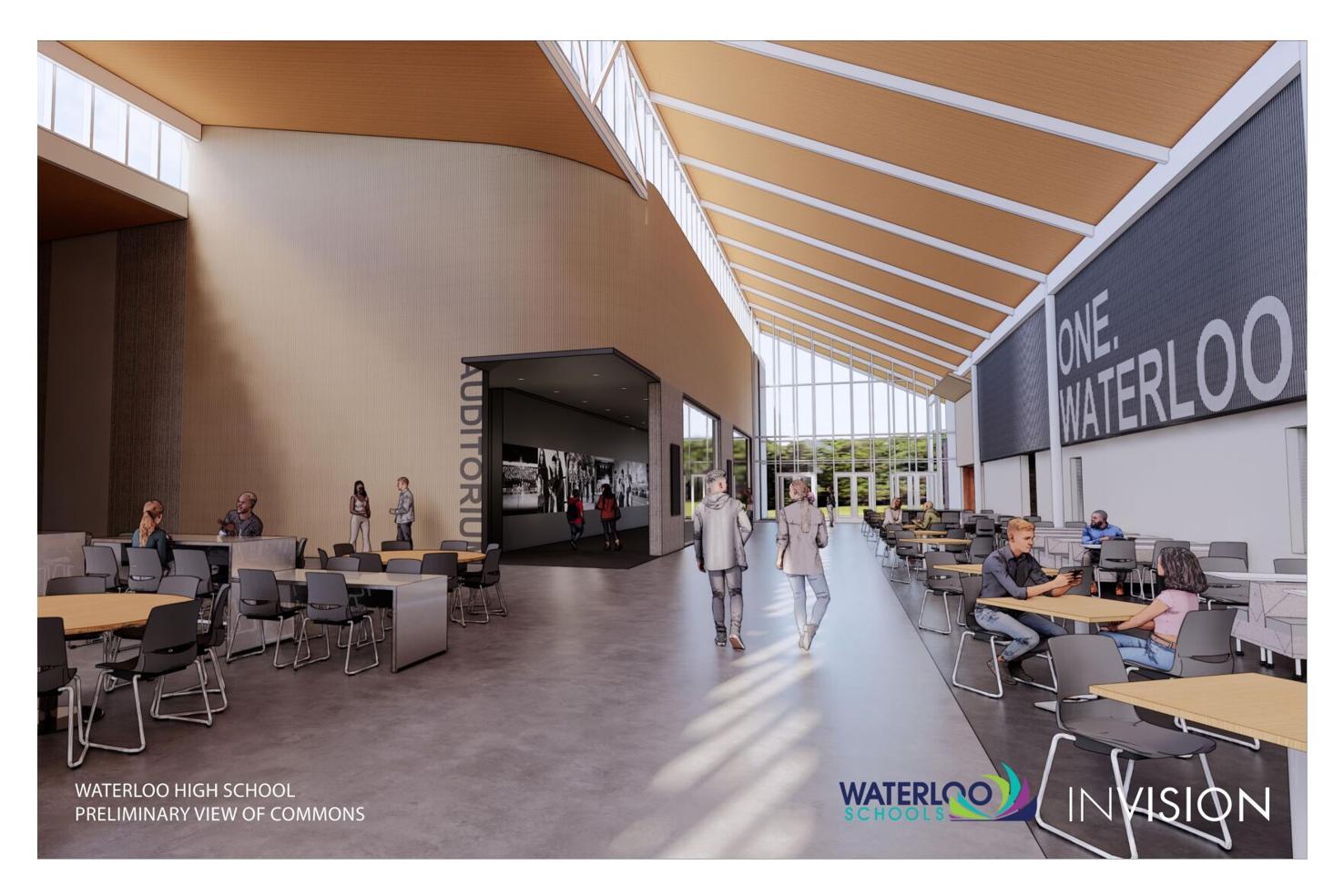 First renderings of proposed new Waterloo High School aired
