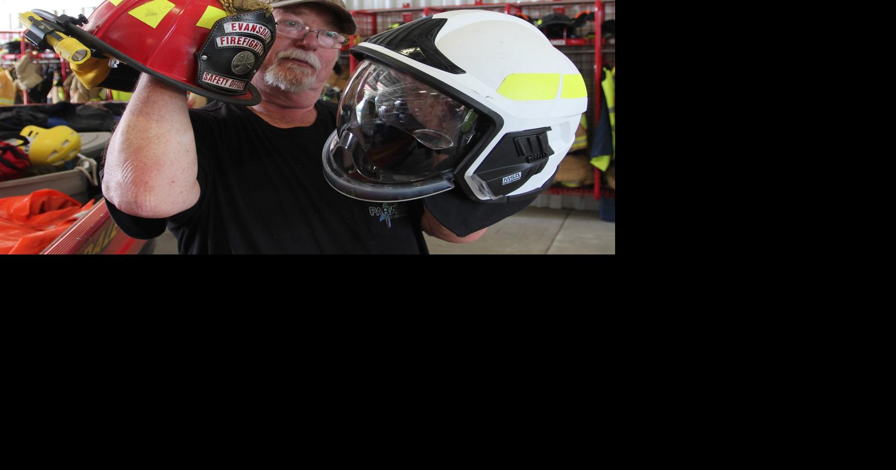 See the Euro-style fire helmets being tried out by Evansdale firefighters