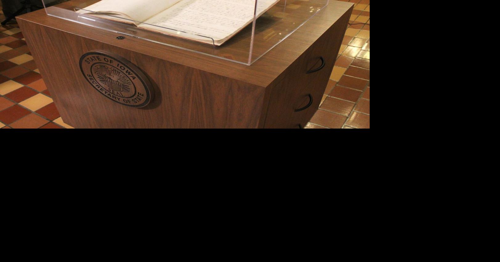 Capitol Notebook: New display unveiled for Iowa Constitution