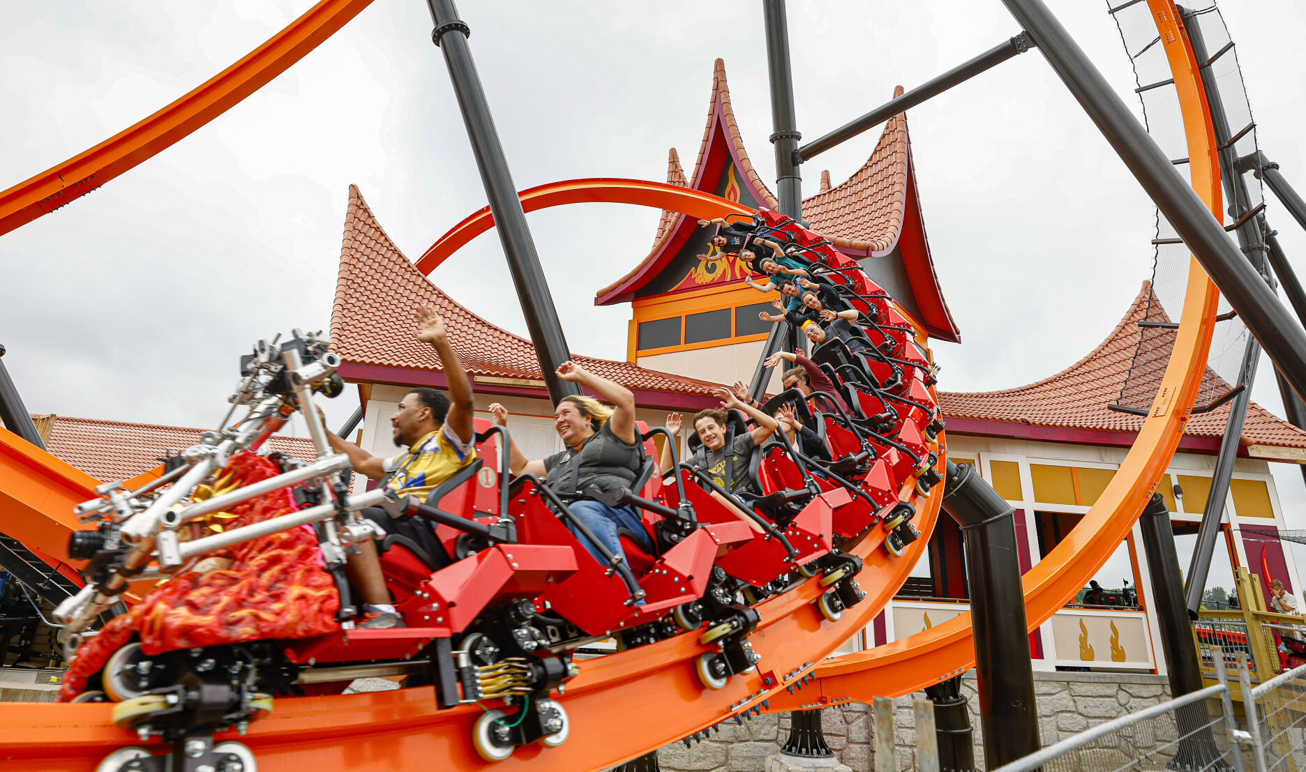 Fire Runner roller coaster now open at Lost Island Themepark