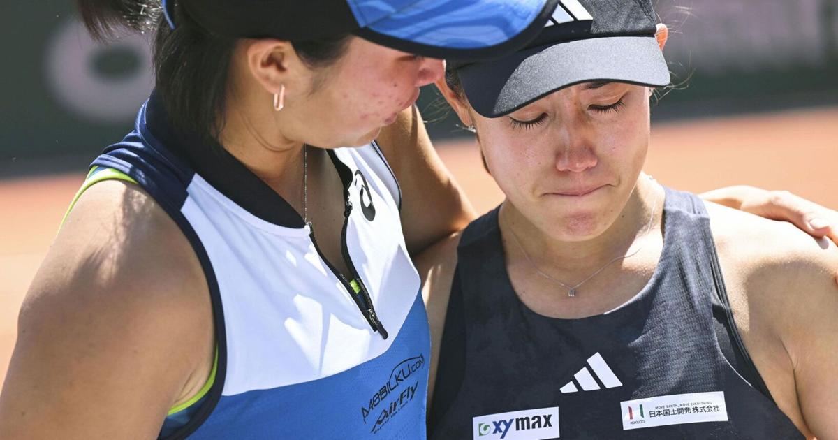Tennis star Miyu Kato in tears as she struggles to answer questions ... Tennis star Miyu Kato in tears as she struggles to answer questions ...