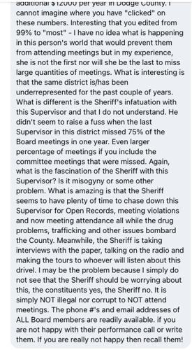 Sheriff investigated supervisor's absences; however no laws are being ...