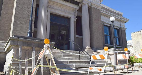 Historic Carnegie steps at library will be repaired | News | wdtimes.com
