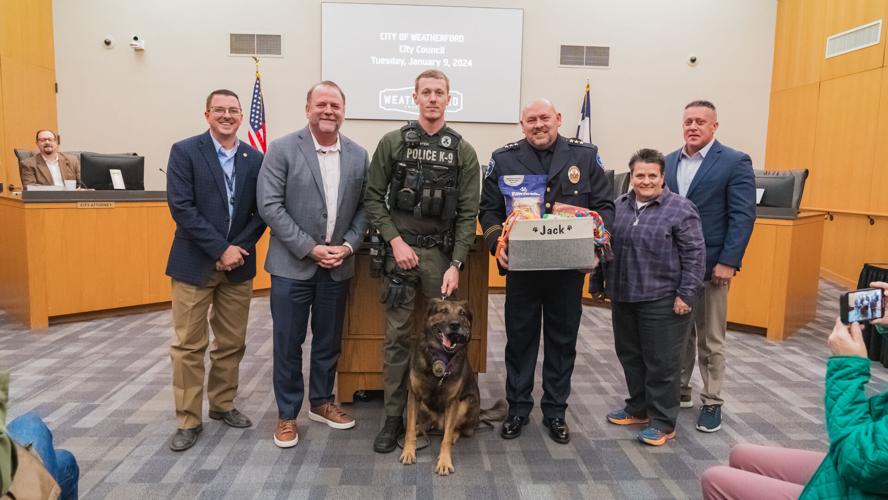 K9 Jack receives Purple Heart | News | weatherforddemocrat.com