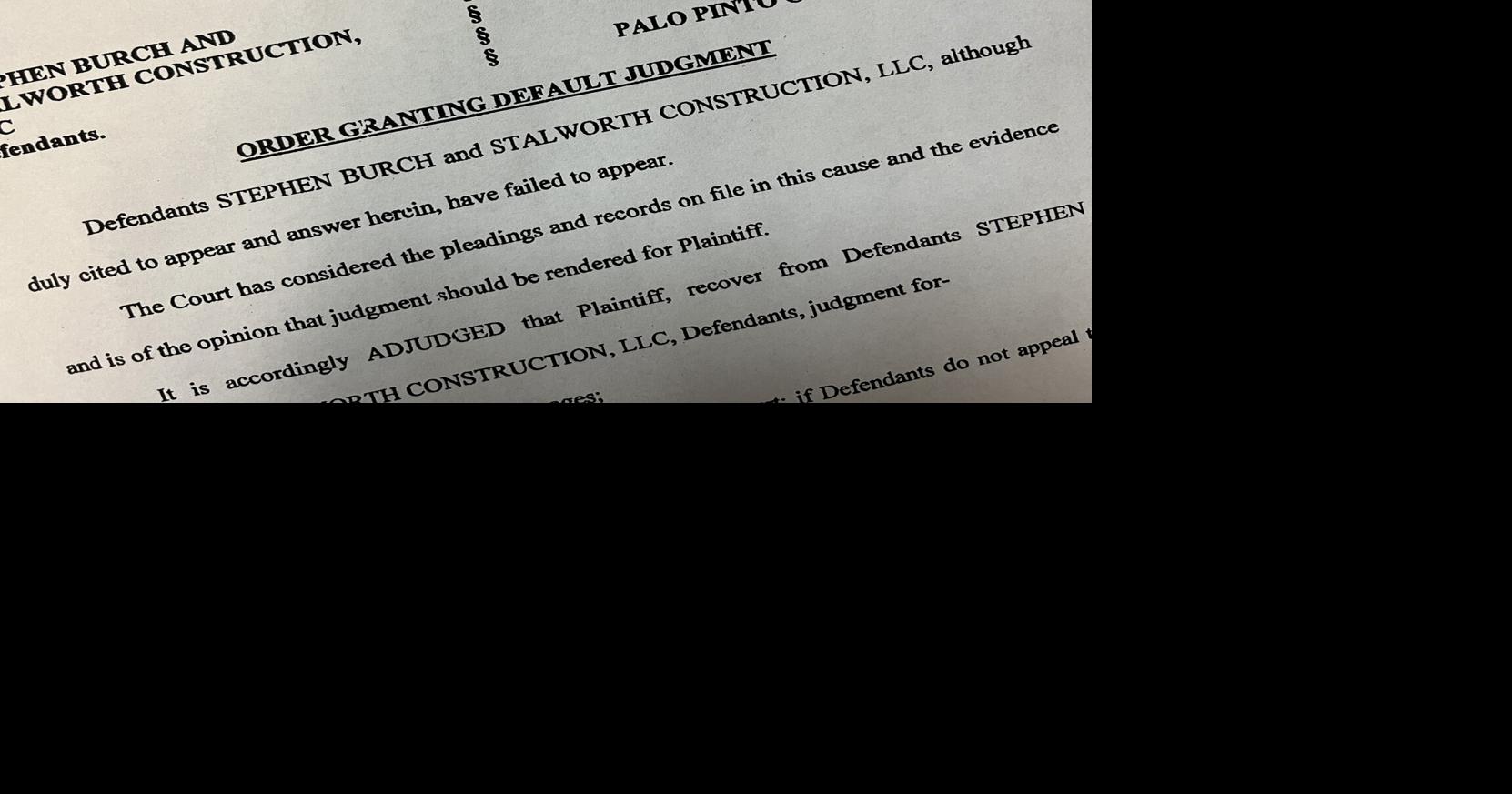 Contractor hit with $350K judgement | News | weatherforddemocrat.com