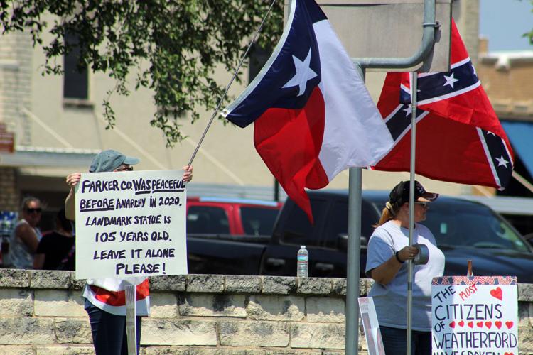 GALLERY: Saturday protest over Confederate monument | Gallery | weatherforddemocrat.com