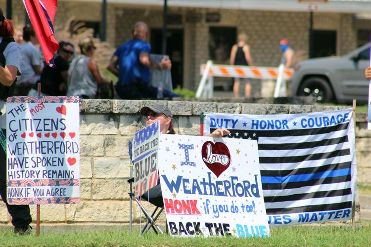 GALLERY: Saturday protest over Confederate monument | Gallery | weatherforddemocrat.com