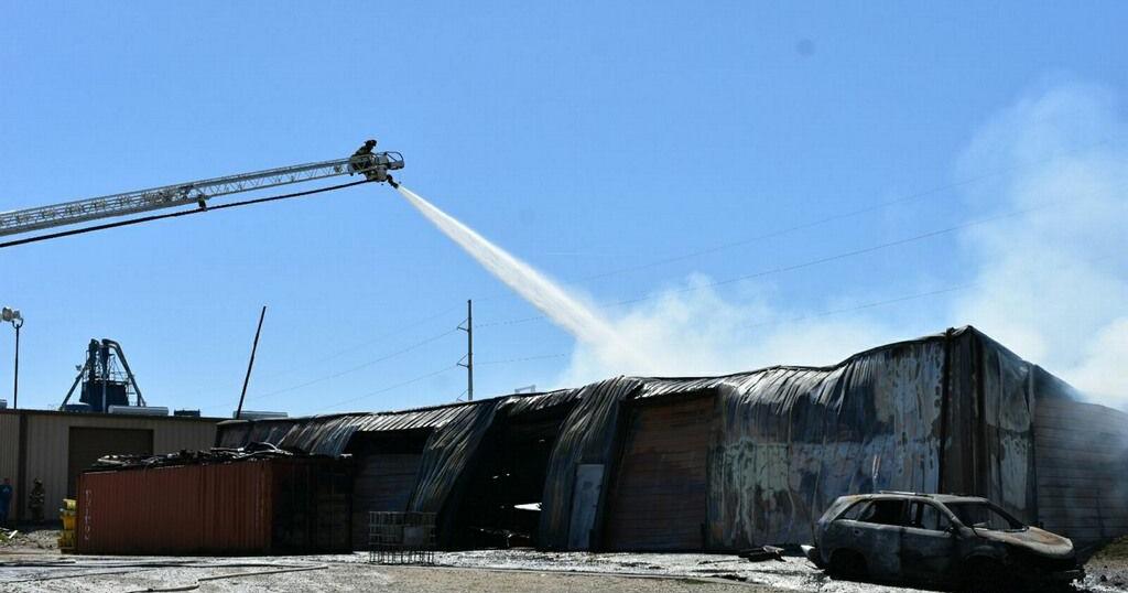 Multiple departments battle Grandview structure fire ...