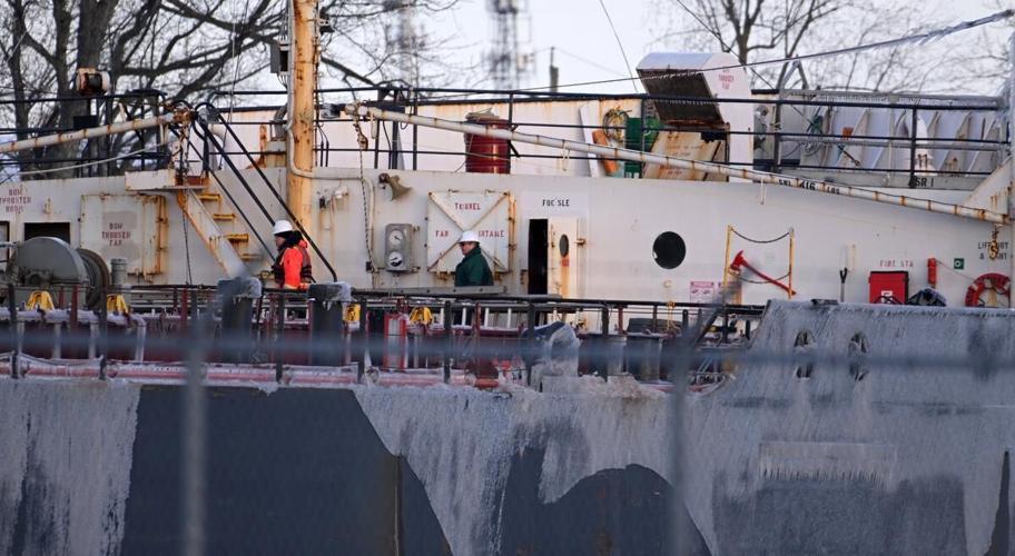 Ship strikes abutment near Welland Canal bridge in Port Colborne