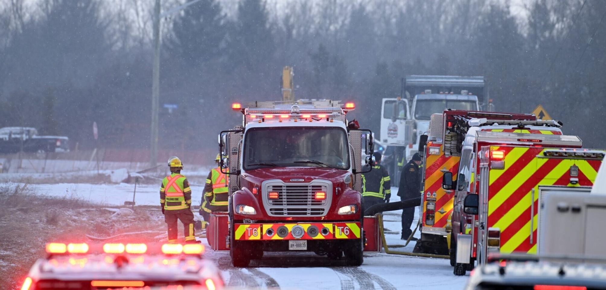 Fire destroys rural Welland barn and outbuildings